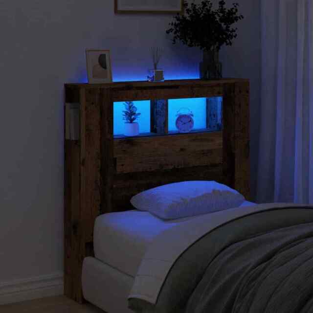 Led Headboard Bed Header Bedroom Storage Bed Headboard Engineered Wood ...