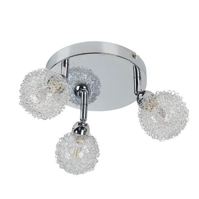 Ceiling Light Fitting 3 Way Semi Flush Adjustable Lights Living Room by ...