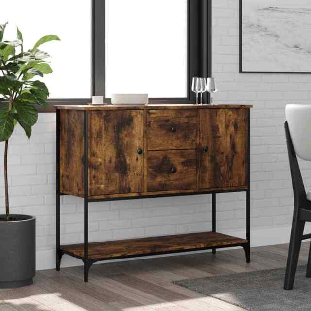 Sideboard Storage Cupboard Highboard Home Side Cabinet Engineered Wood ...