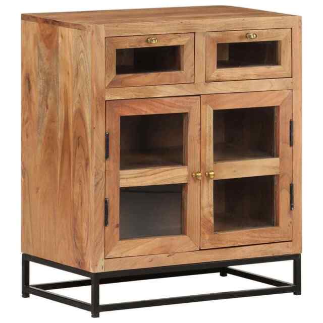 Solid Acacia Wood Sideboard Wooden Side Storage Home Organiser Cabinet ...