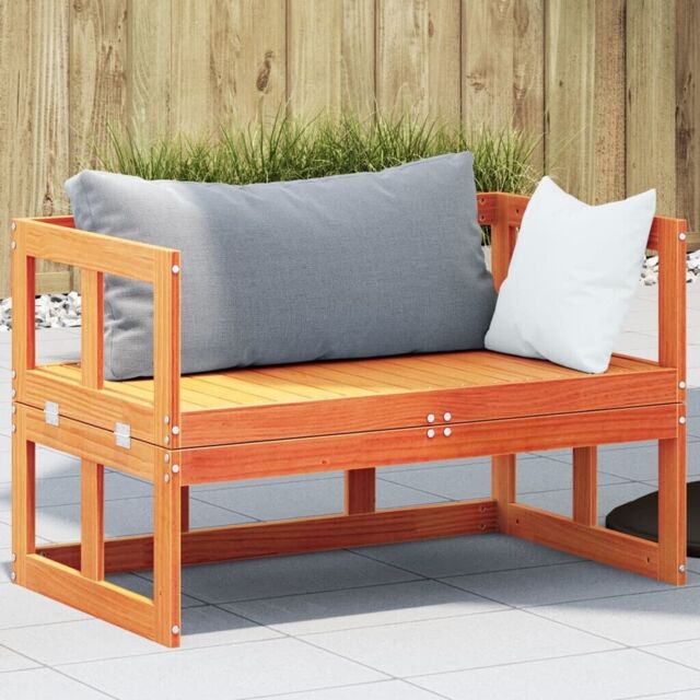 Vidaxl Garden Sofa Bench Extendable Wax Brown Solid Wood Pine by eBay ...