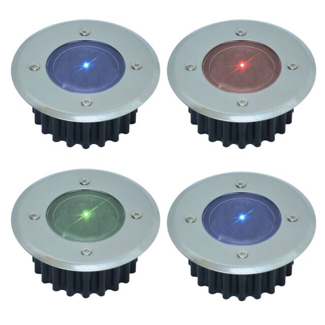 4 X Stainless Steel Solar Colour Changing Led Decking Deck Lights by ...