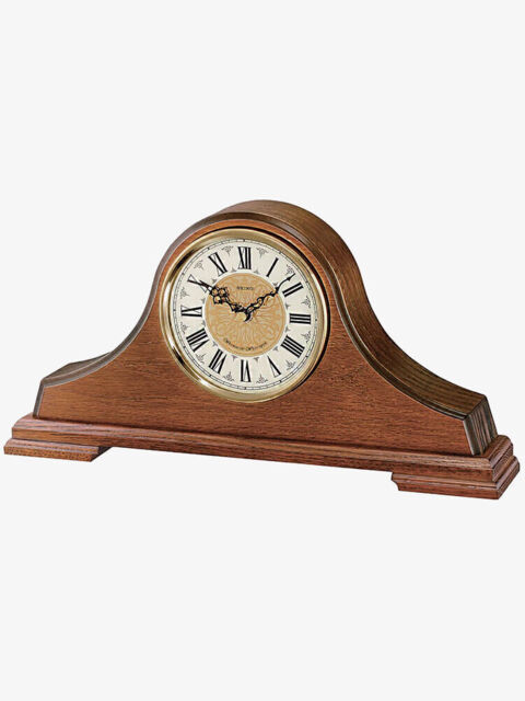 Seiko Clocks Brown Oak Wooden Mantel Clock Qxj013b by eBay | ufurnish.com
