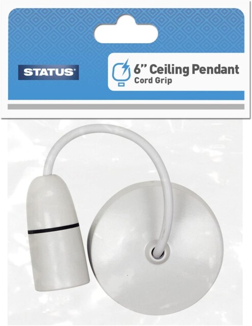 Status Ceiling Pendant Light Fitting - 6 Inch White Pendant Bayonet by ...