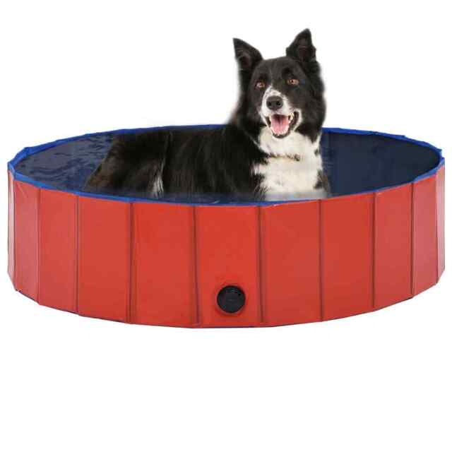 Foldable Dog Swimming Pool Red 120x30 Cm Pvc by eBay | ufurnish.com
