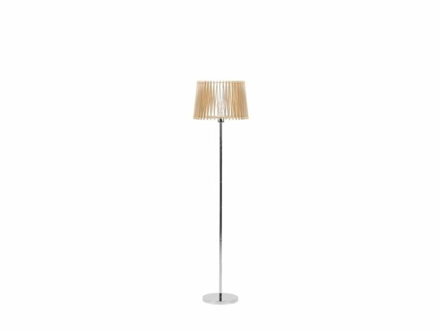 Milo Forge Standing Tall Floor Lamp Light, Wood Mdf Shade, Metal by ...