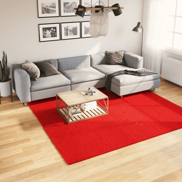 Vidaxl Rug Oviedo Short Pile Red 240x240 Cm by eBay | ufurnish.com