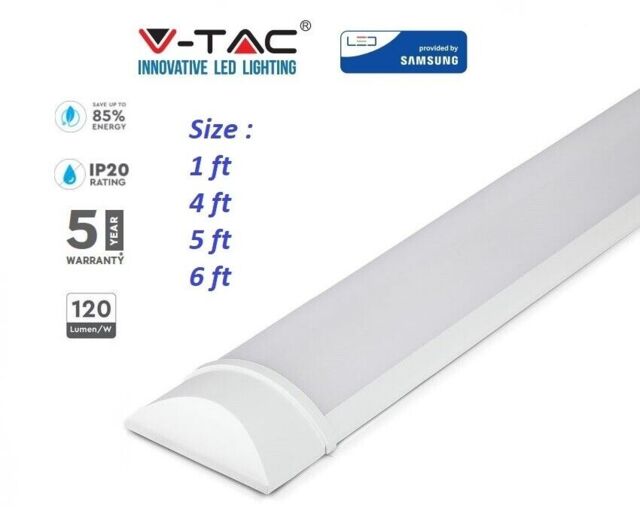 Led Batten Slimline Wall Ceiling Mount Tube Light 1ft 2ft 4ft 5ft 6f by ...