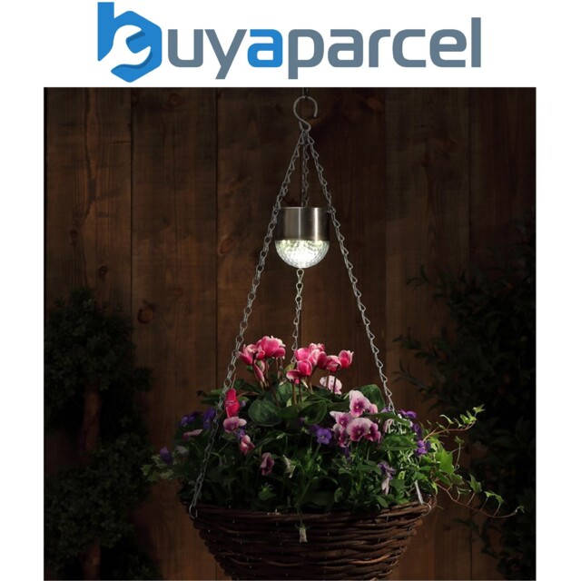2 X Noma Solar Hanging Basket Lights Flower Planter Garden Spot Light ...