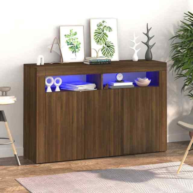 Sideboard With Led Lights Storage Cupboard Cabinet Buffet Highboard by ...