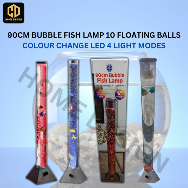 90cm Bubble Fish Lamp 10 Floating Balls Colour Change Led 4 Light by ...