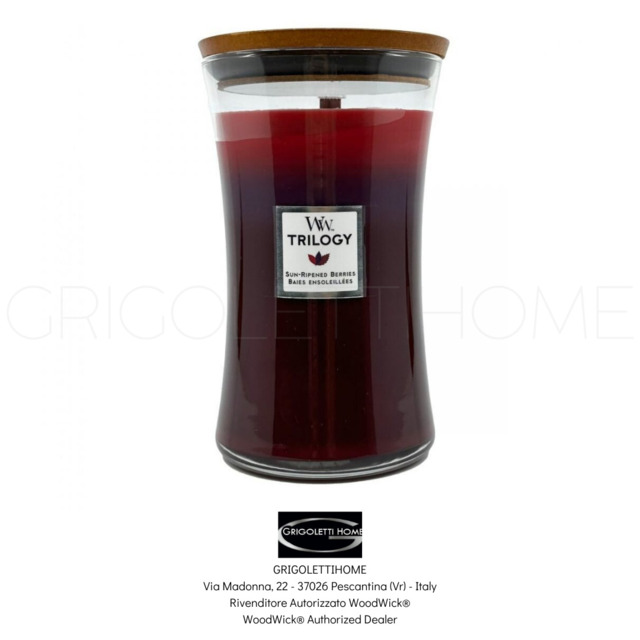 Woodwick - Large Hourglass Candle - Trilogy Sun Ripened Berries by eBay ...