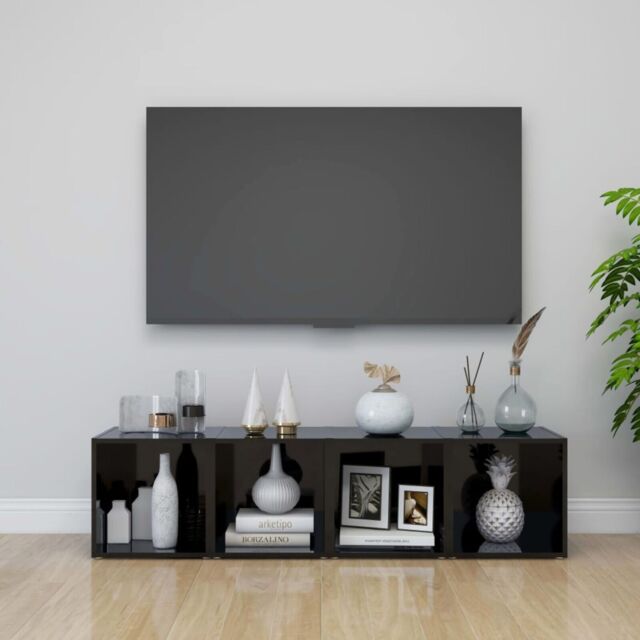 2x Tv Cabinets Multi Color Engineered Wood Unit Furniture Cabinet by ...