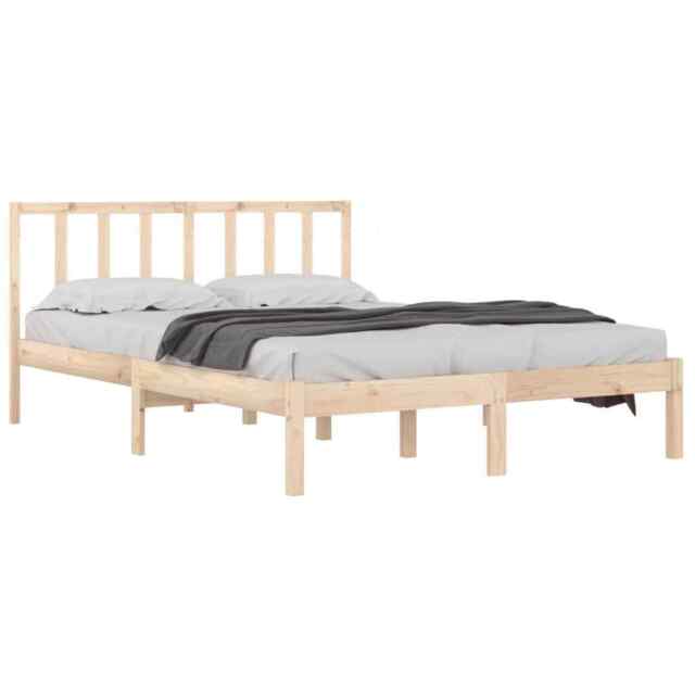 Solid Wood Pine Bed Frame Wooden Bedstead Bed Base Multi Colours/sizes by eBay | ufurnish.com