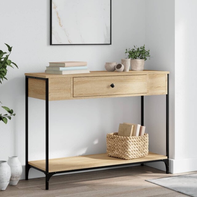 Console Table Side End Table Hallway Stand Sofa Table Engineered Wood ...