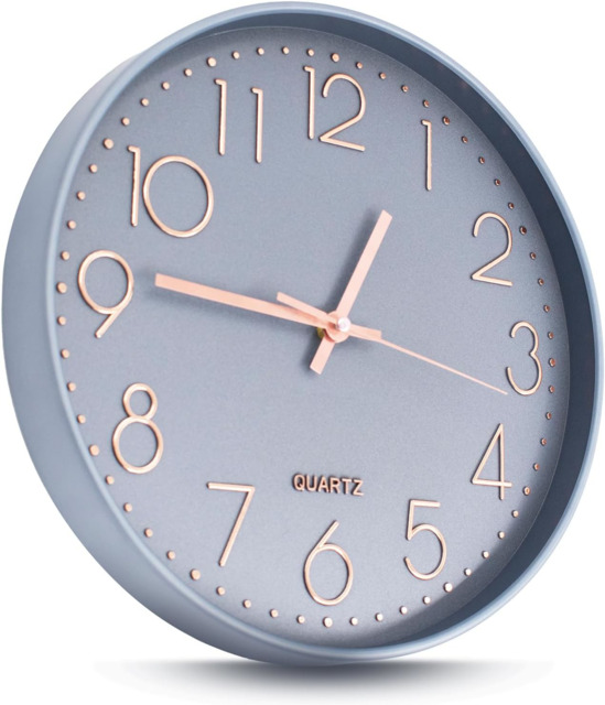 Joejis 30cm Kitchen Wall Clocks, Silent Wall Clock Non-ticking Sweep by ...