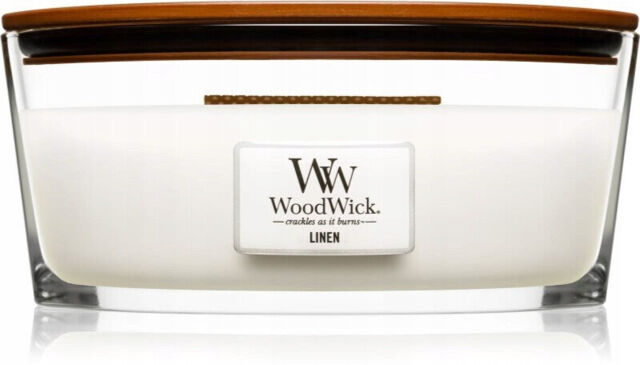 Woodwick Large Hearthwick Linen Candle 16oz by eBay | ufurnish.com