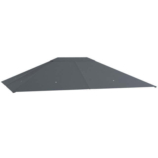 Dark Grey 3x4m Gazebo Canopy Replacement Roof Cover, Durable Polyester ...
