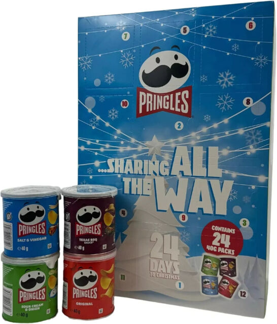 Pringles Advent Calendar 24 Day Full Size With 24 X 40g Snack Packs by ...