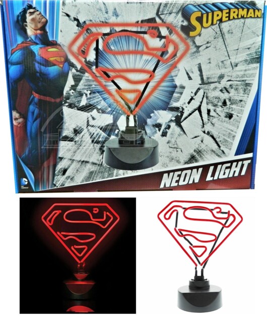Superman Dc Comics Red Neon Night Light Sign Bedroom Lamp Kids Mens by ...