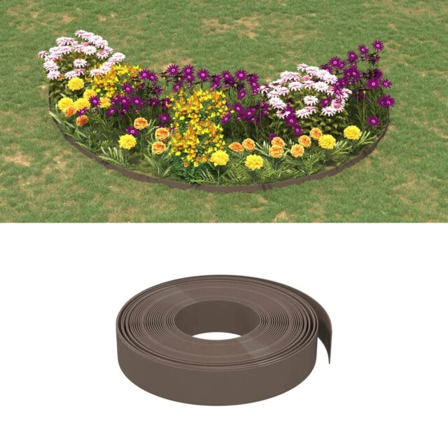 Brown Polyethylene Garden Edging 10m X 10cm Flexible Border For by eBay ...