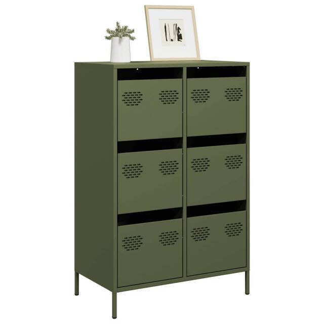 Highboard Olive Green 68x39x101.5 Cm Steel Vidaxl by eBay | ufurnish.com