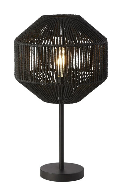 Table Light Black Wicker Matt Searchlight 11201-1bk by eBay | ufurnish.com