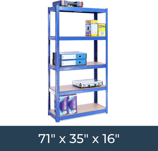 G-rack Garage Shelving Units - 5 Tier Storage Rack Shelves Shelf Unit ...