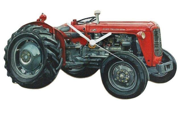 Lark Rise Designs Red Massey Ferguson 35 Tractor Wooden Wall Clock by ...