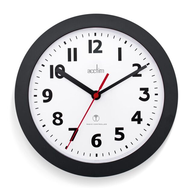 Acctim 74313 Parona Black Radio Controlled Wall Clock by eBay ...