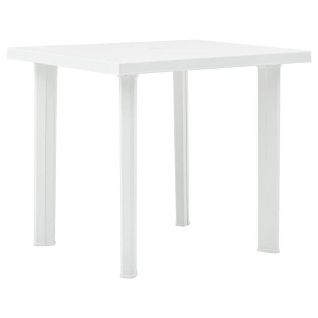 Garden Table White 80x75x72 Cm Plastic Vidaxl by eBay | ufurnish.com