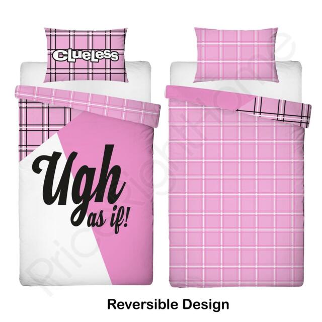 Clueless Duvet Cover Set Girls Bedding Icon 'ugh' Kids Pink Single by ...