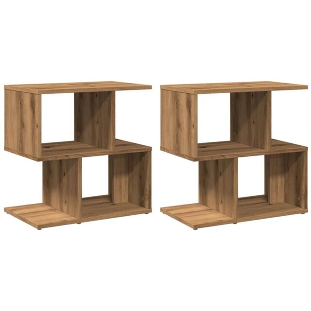 2x Bedside Cabinet Chipboard Home Telephone Stand Set Multi Colours by ...