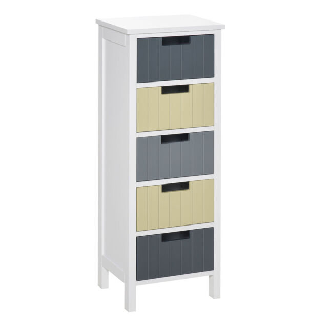 Homcom Simple Chest Of 5 Drawers Storage Cabinet For Dining & Living by ...