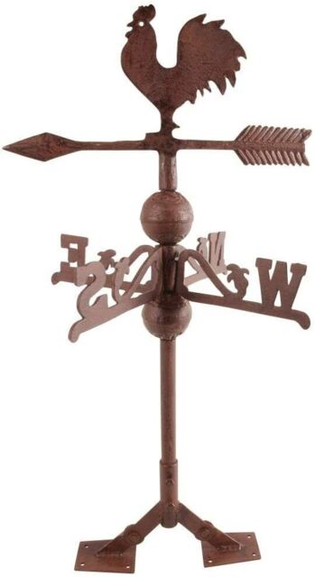 Wind Weather Vane Cast Iron Cockerel Rooster Weathervane Fallen Fruits ...