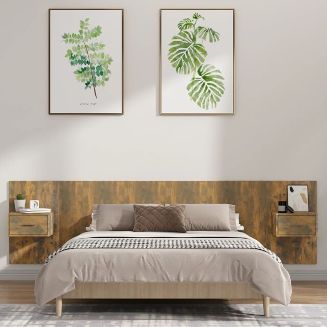 Bed Headboard With Cabinets Bed Header Bed Cabinet Engineered Wood by ...