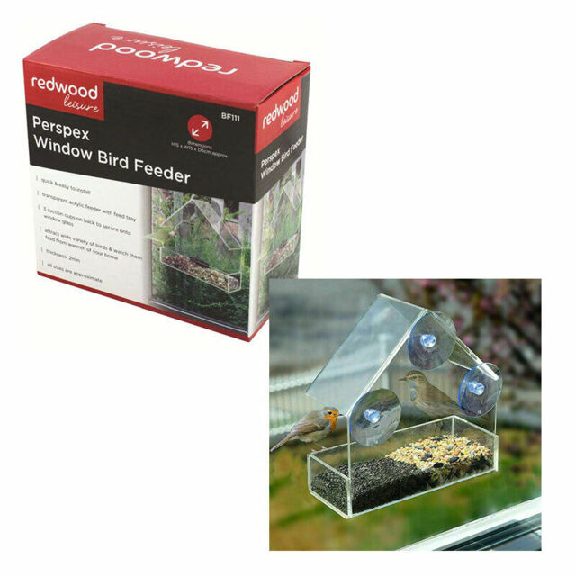 Redwood Perspex Window Bird Table Feeder by eBay | ufurnish.com