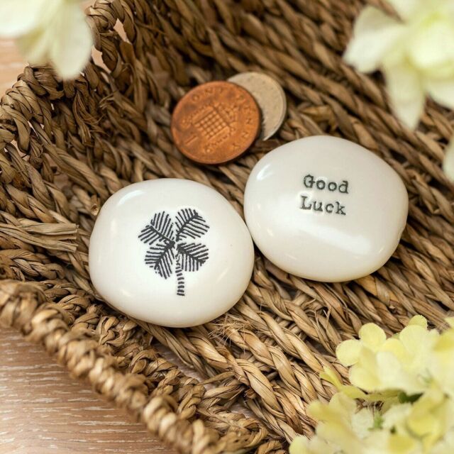 "East Of India Porcelain Pebble ""good Luck"" Brand Gift" by eBay ...