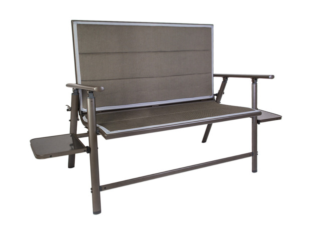 Quest Leisure Naples Pro Bench With Side Table Camping Garden Furiture ...