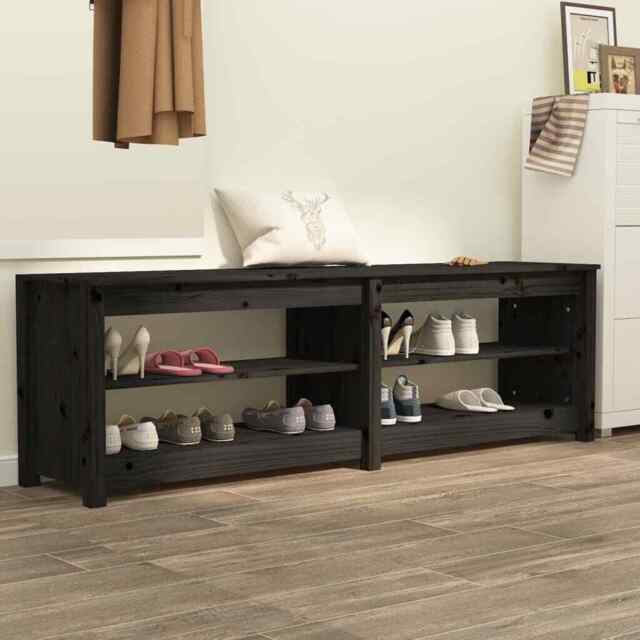 Solid Wood Pine Shoe Bench Hallway Shoe Storage Cabinet Multi Colours ...