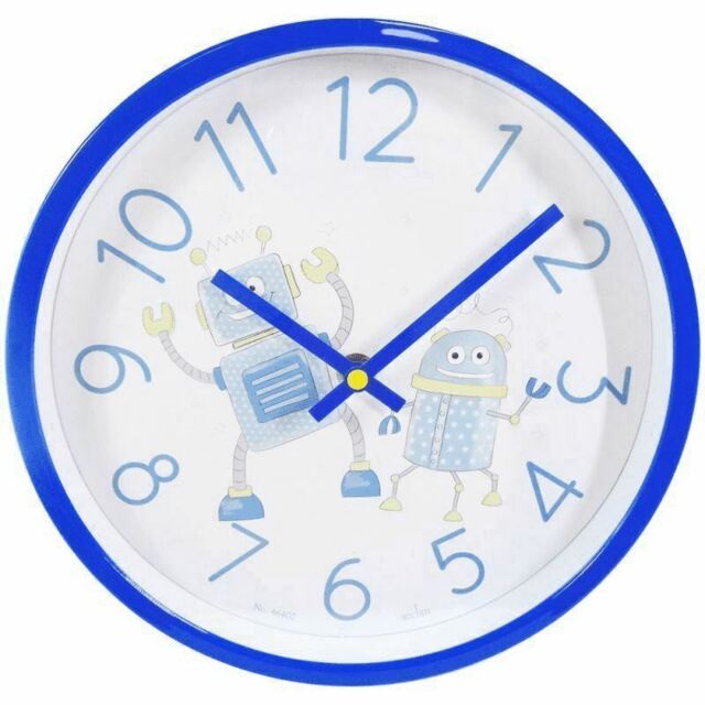 Acctim Blue Robot Children’s Wall Clock Quartz Movement Dancing by eBay ...