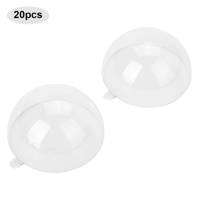 20 Pcs Clear Fillable Ornament Balls Diy Plastic Ball Christmas by eBay ...