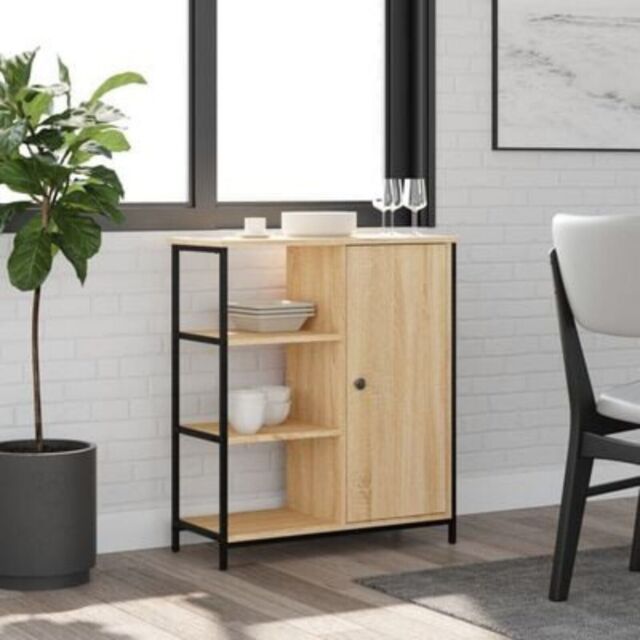 Sideboard Open Storage Shelf Side Cabinet Kitchen Cupboard Living Room ...