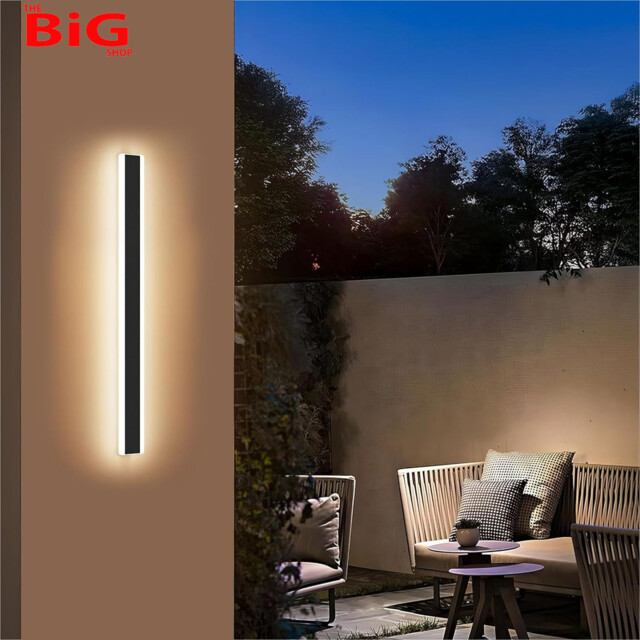 Outdoor Modern Wall Light 60cm, 18w 1100lm Long Strip Wall Sconce With ...