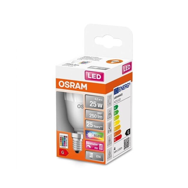 Osram Led Star 4.5w Colour Changing Dimmable Golfball With Remote by ...