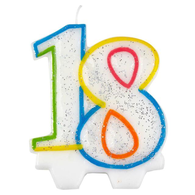 7.5cm 18th Birthday Party Milestone Cake Number Candle Decoration by ...