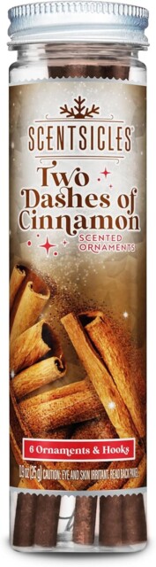 Scentsicles Brand Two Dashes Of Cinnamon Scented Ornaments With Hooks ...