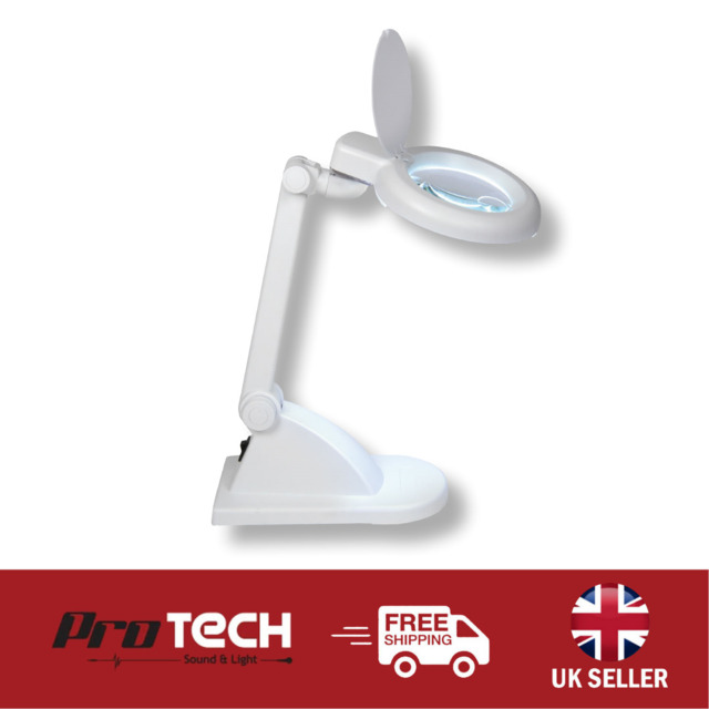 Desk Desktop Table Illuminated Magnifier Magnifying Glass Lamp Light by ...