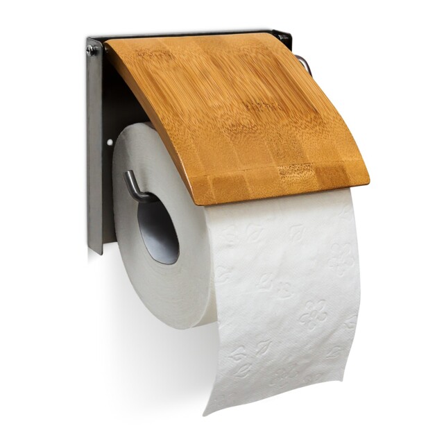 Bamboo Roll Holder Toilet Paper Holder Toilet Paper Roll Holder by eBay ...