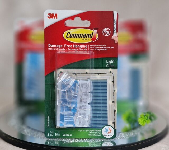 Command Outdoor Light Clips Pack Of 8 Clips & 10 Small Strips Damage by ...